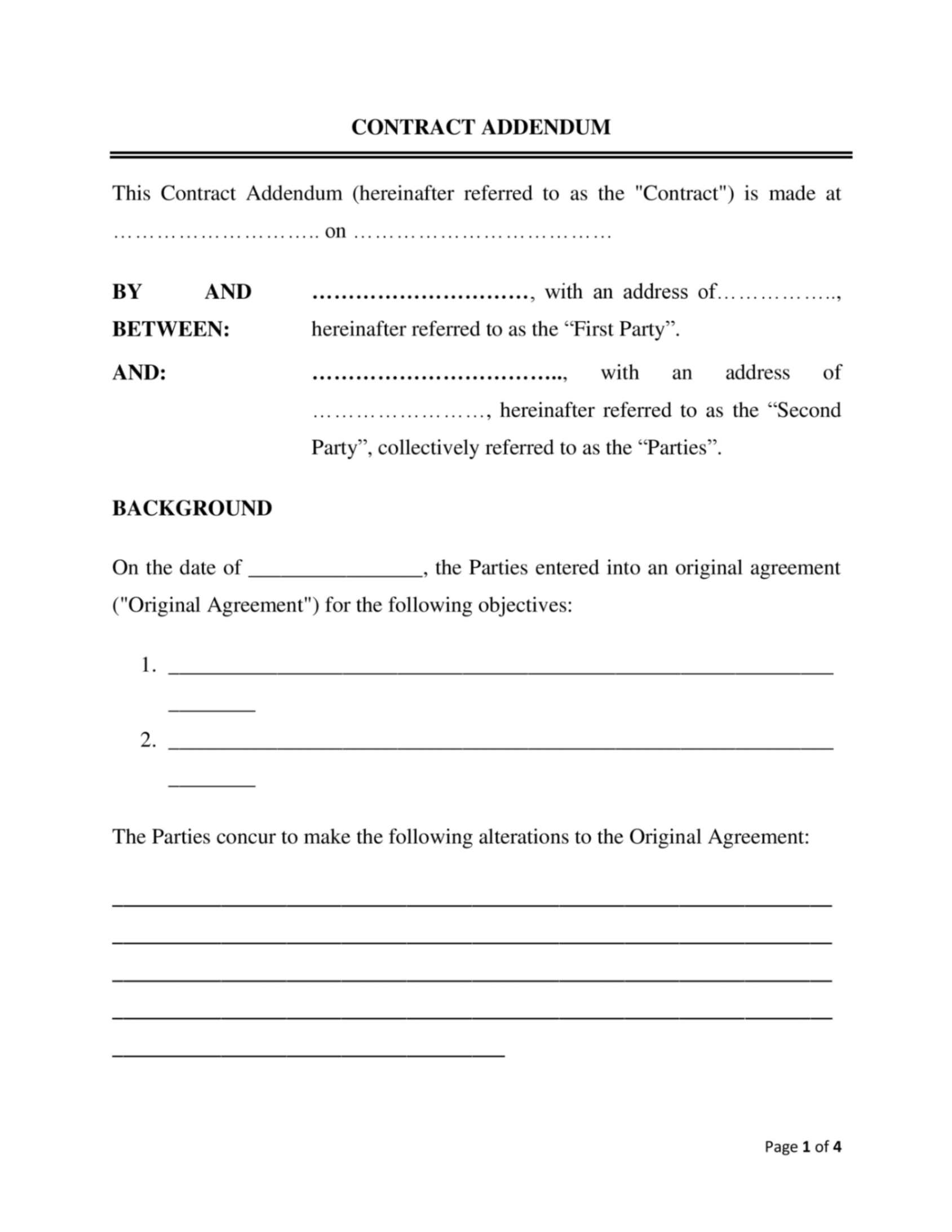 Contract Addendum | PDF Contract Amendment (India)