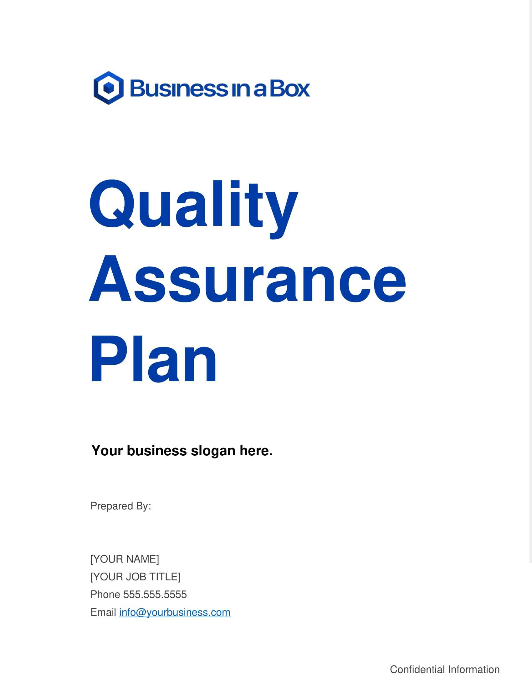 Quality Management Template Quality Management Plan How To Create