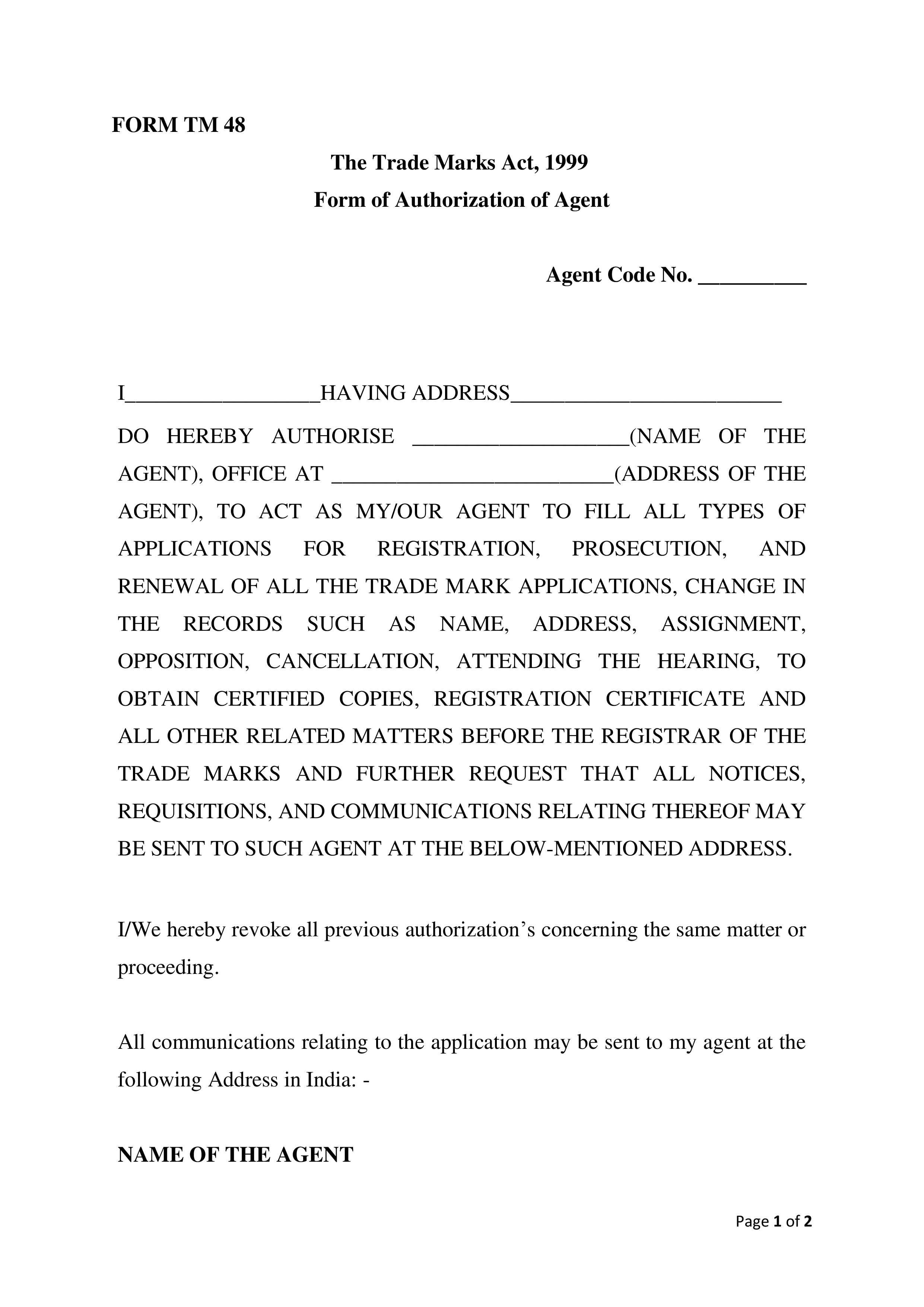 Download Format of Power of Attorney 2023 WORD | PDF